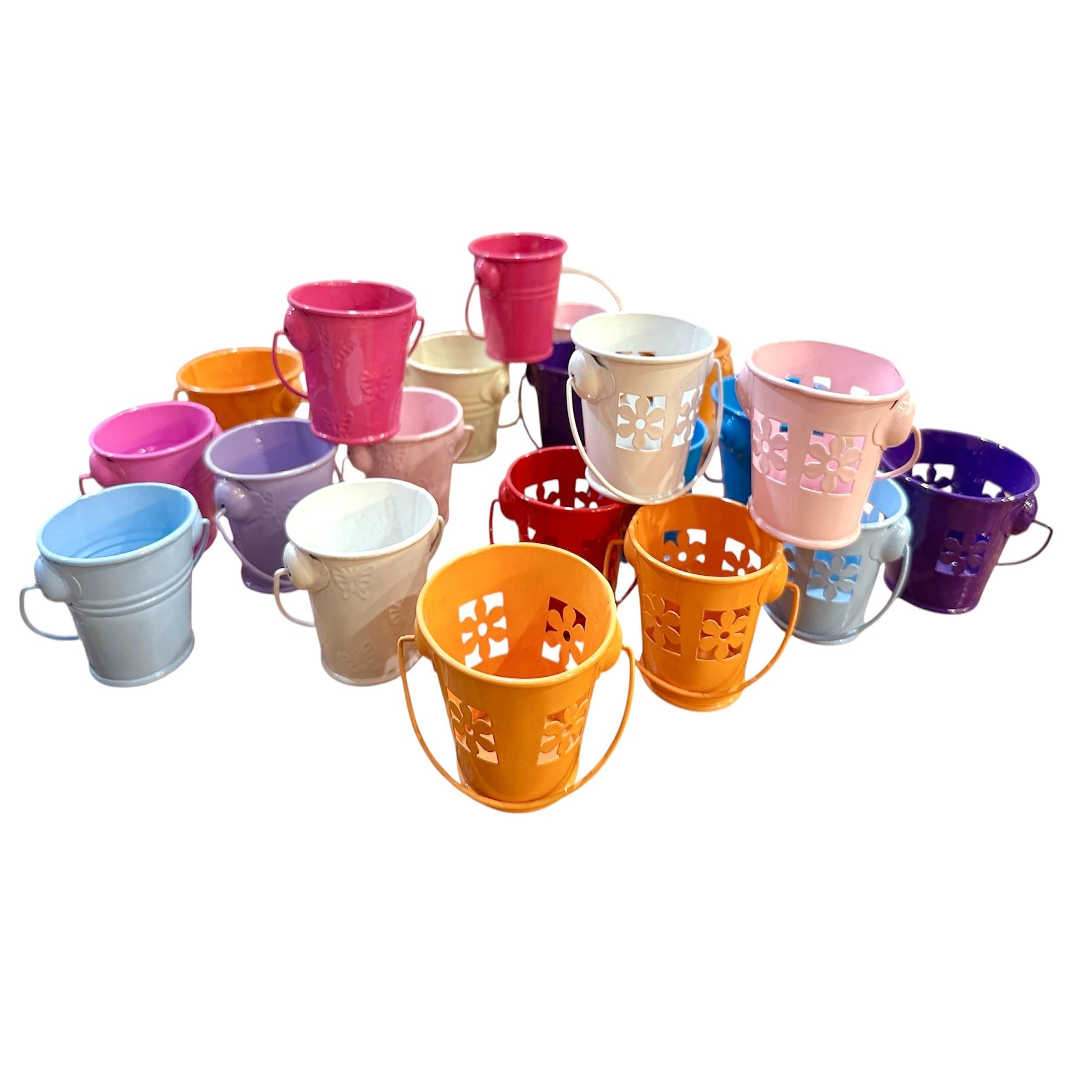 small metal buckets sold on Temu United States