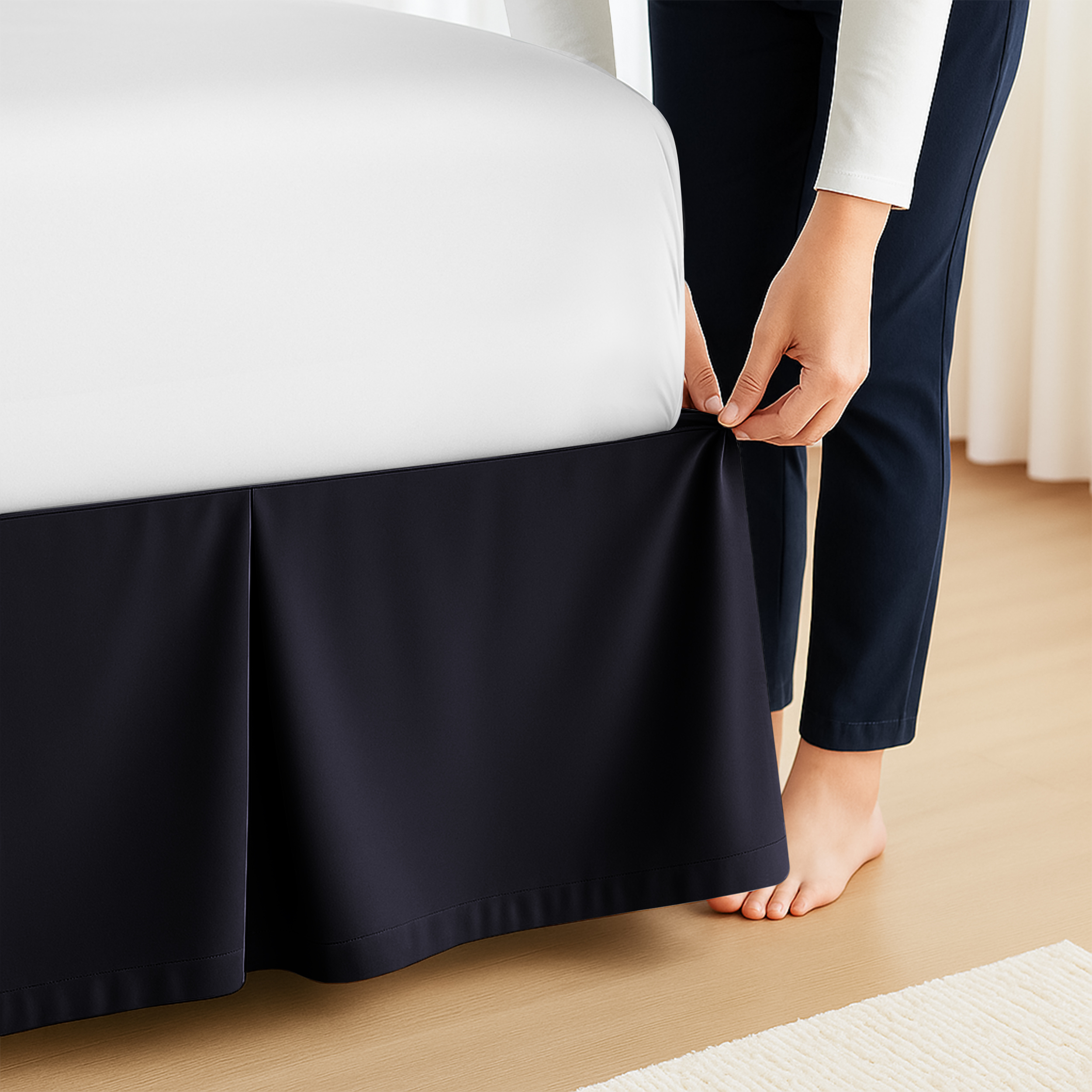 bed skirts sold on Temu United States