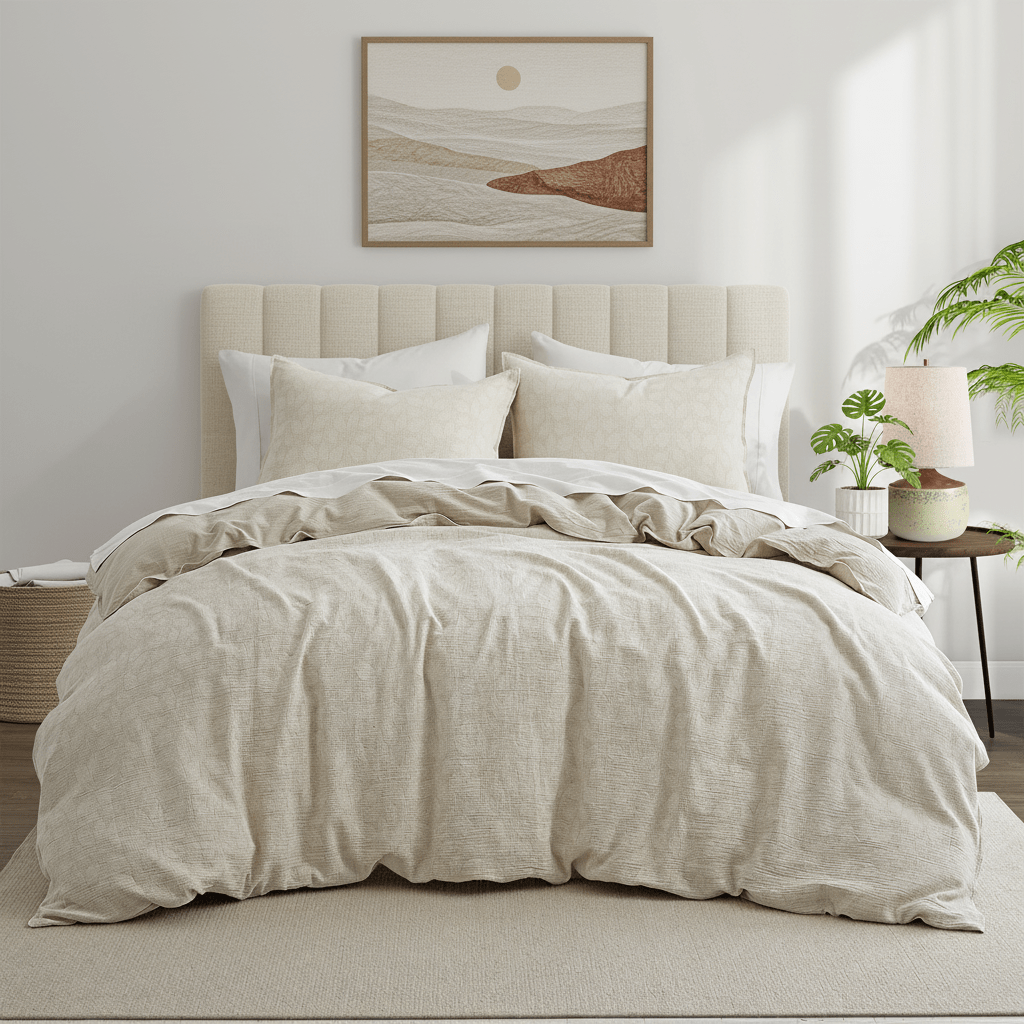 linen bedding sold on Temu United States