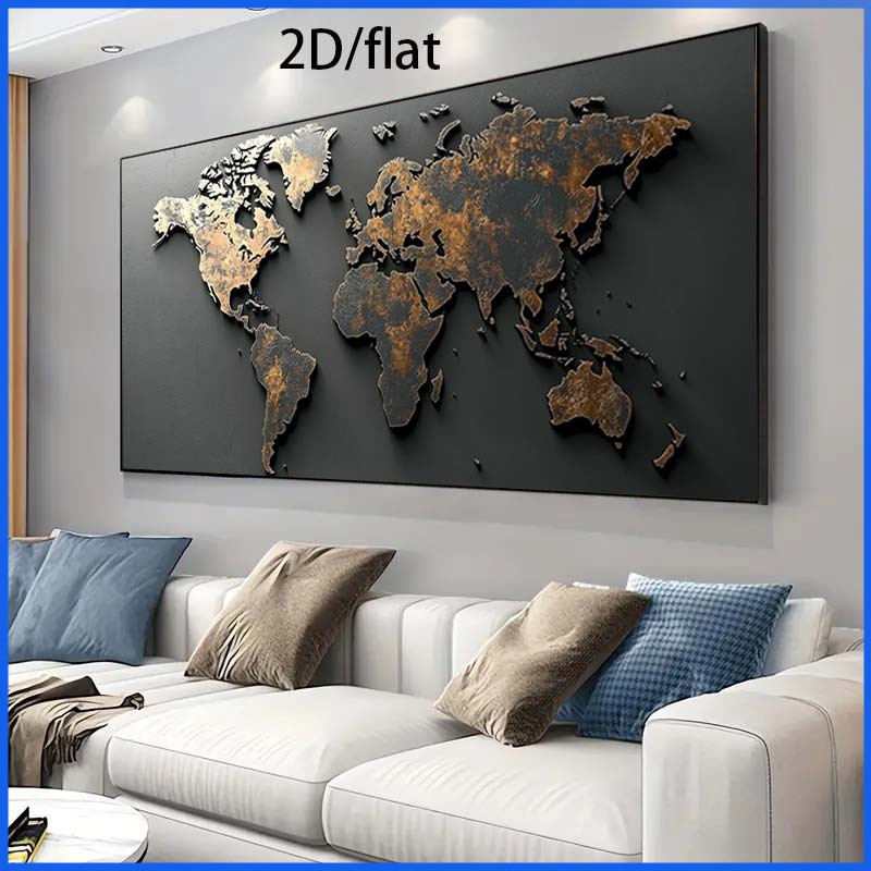 world map wall art sold on Temu United States