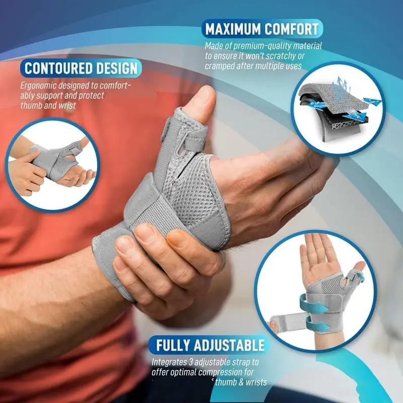 2pcs wrist thumb brace reversible spica splint - Temu