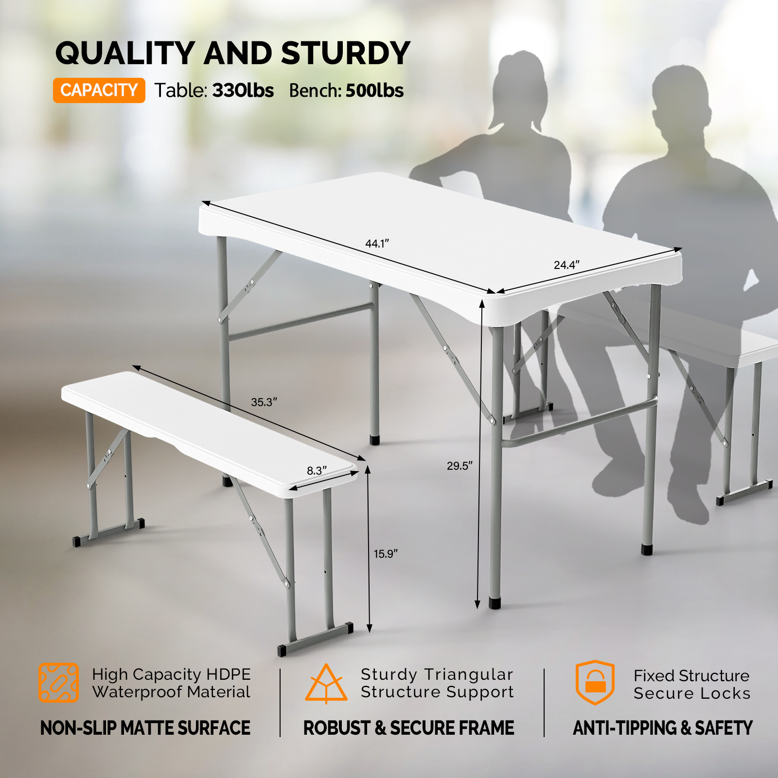 tables and chairs sold on Temu United States