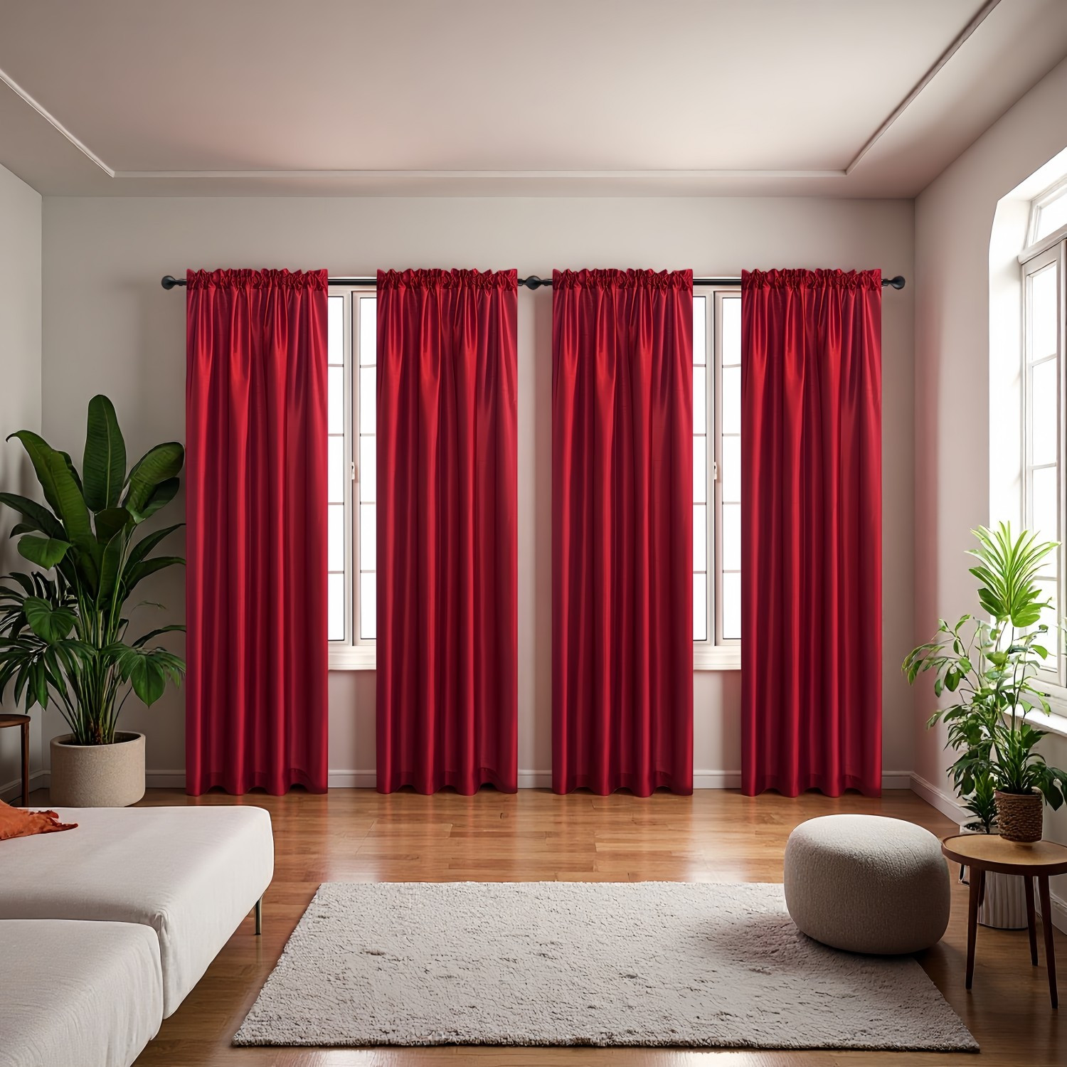 red curtains sold on Temu United States