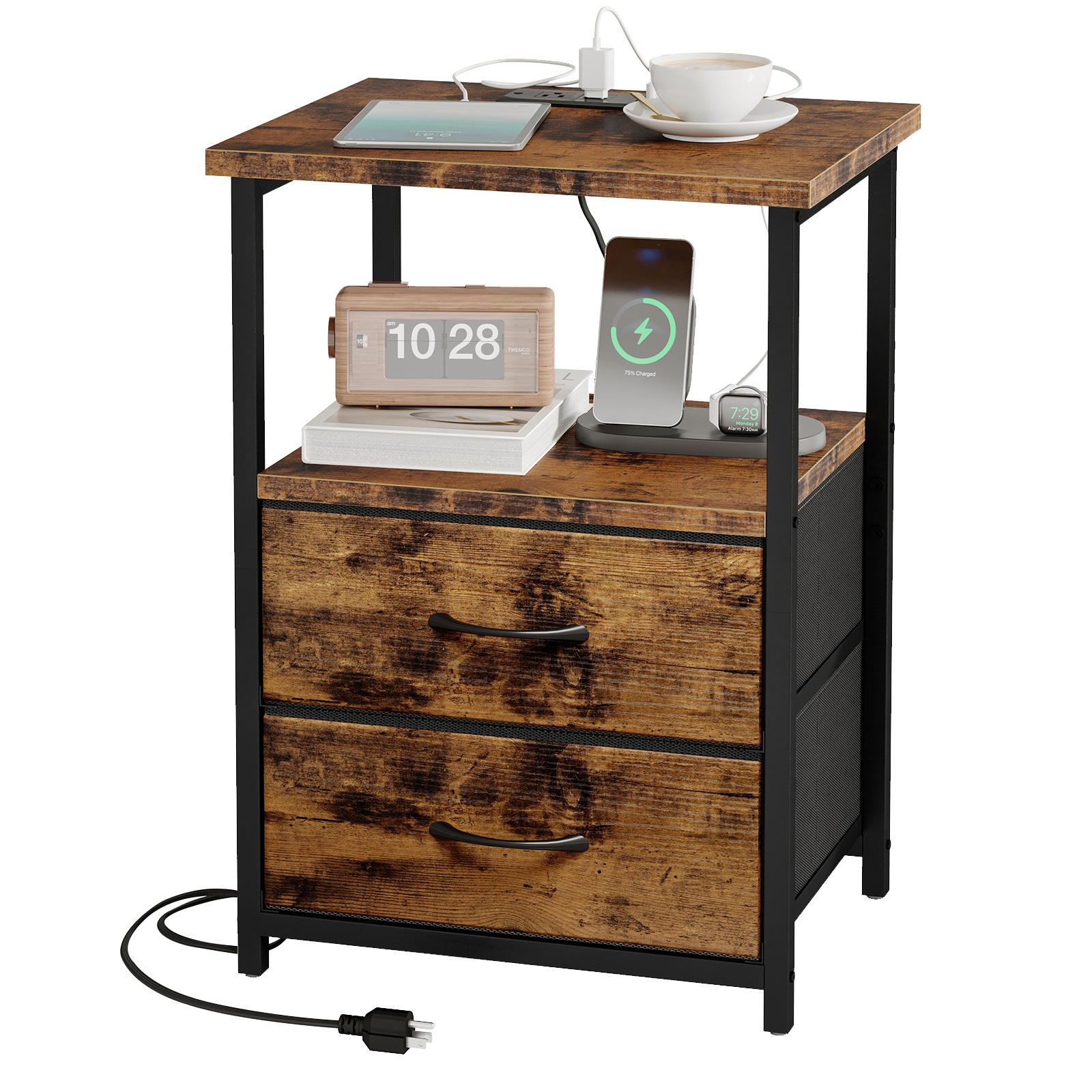 simple nightstands sold on Temu United States
