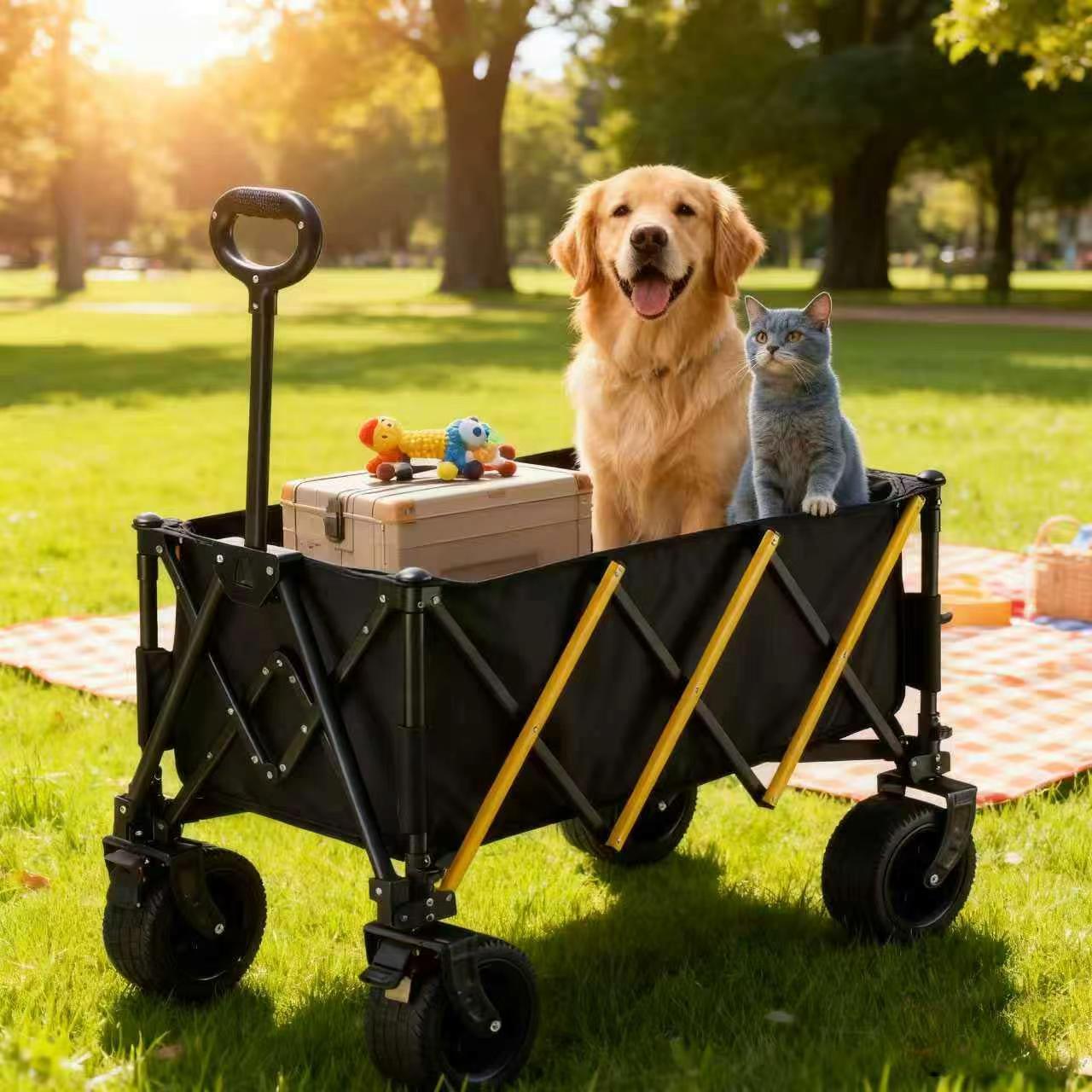 collapsible foldable wagon 550lbs capacity terrain utility - Temu