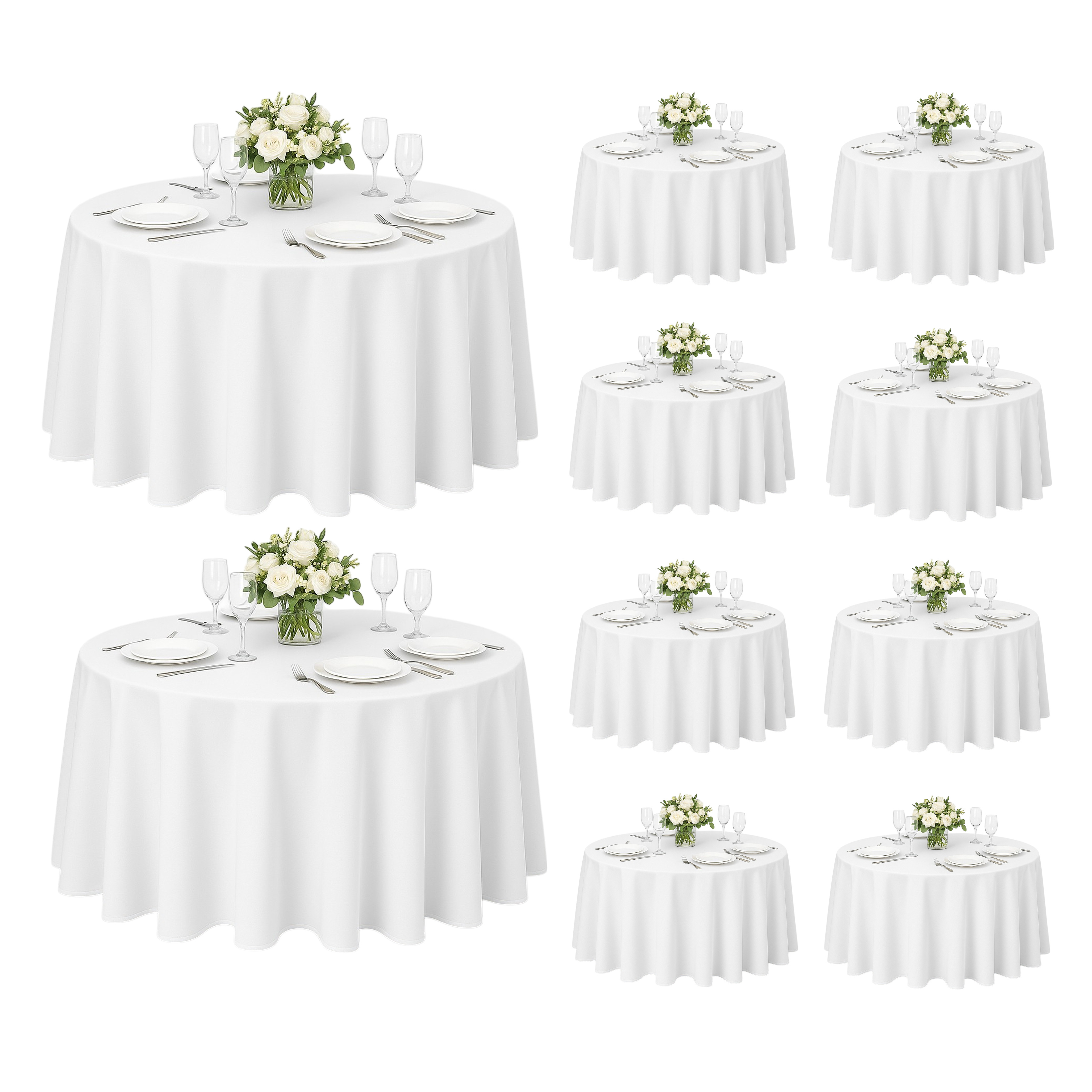 120 round tablecloth sold on Temu United States