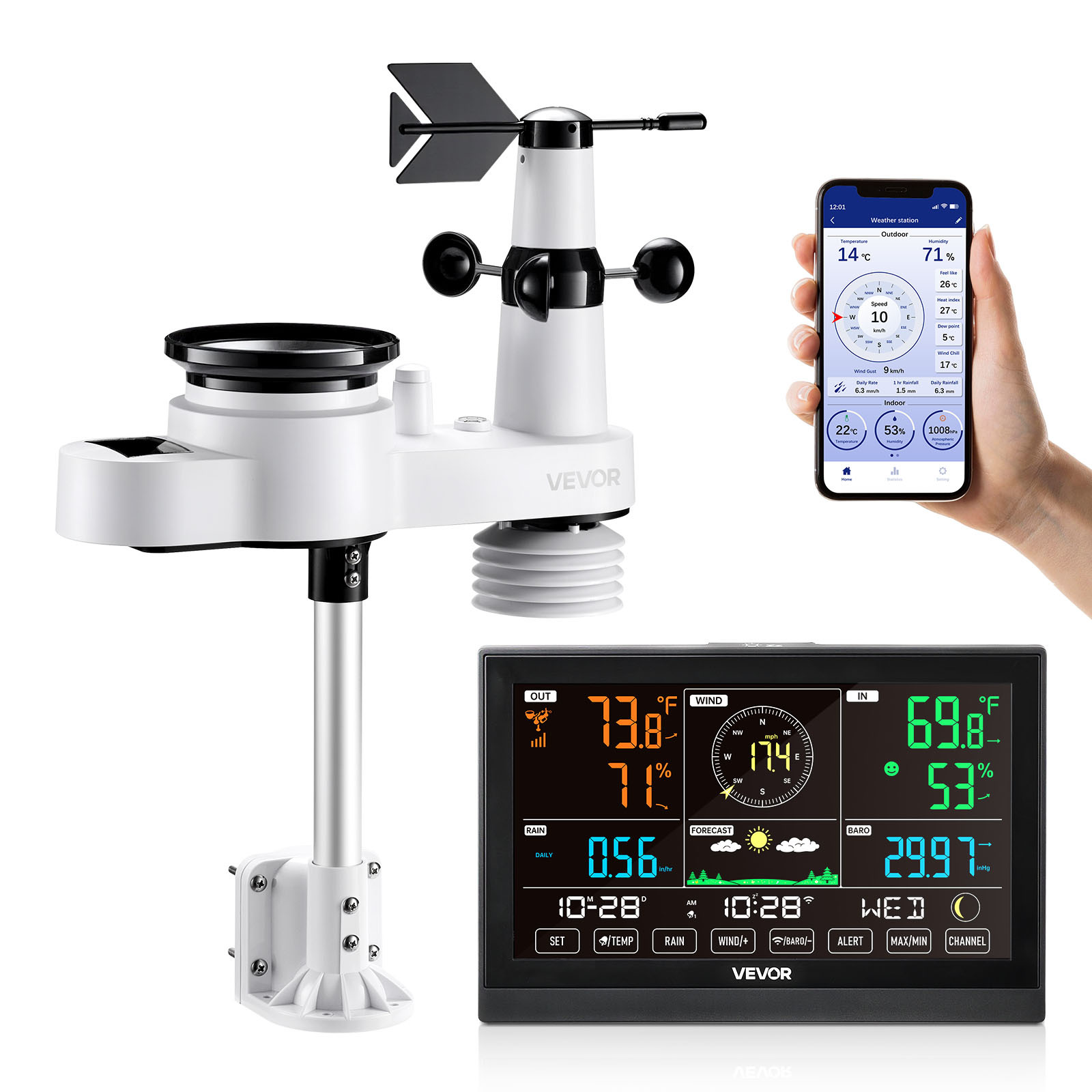 weather station clock sold on Temu United States