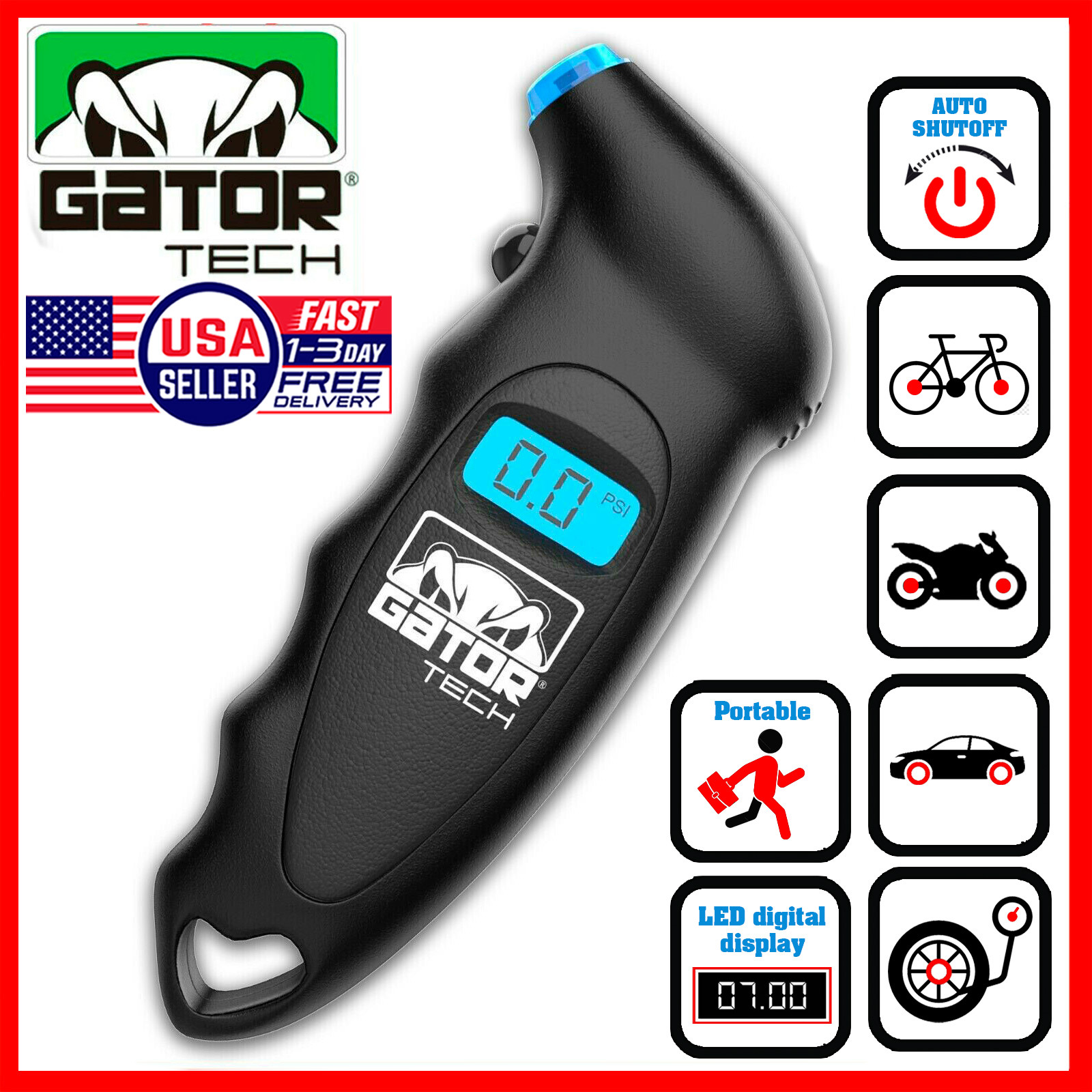pressure gauge tire sold on Temu United States