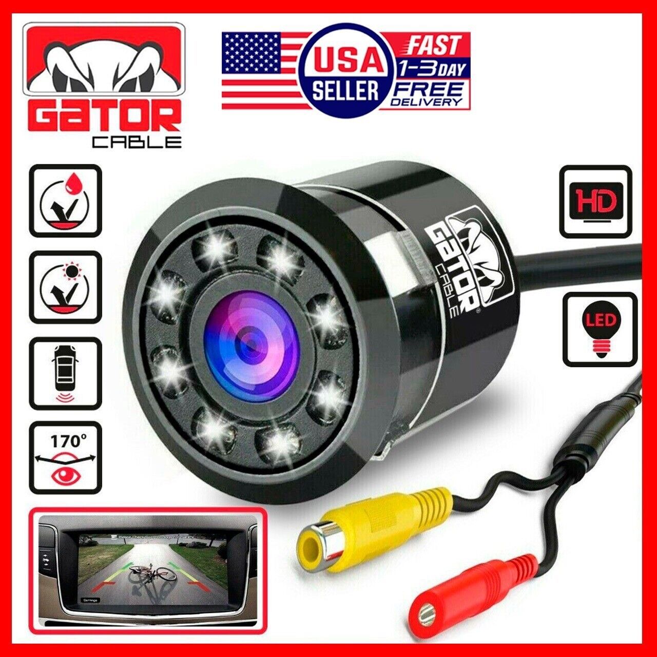 backup cameras for vehicles sold on Temu United States