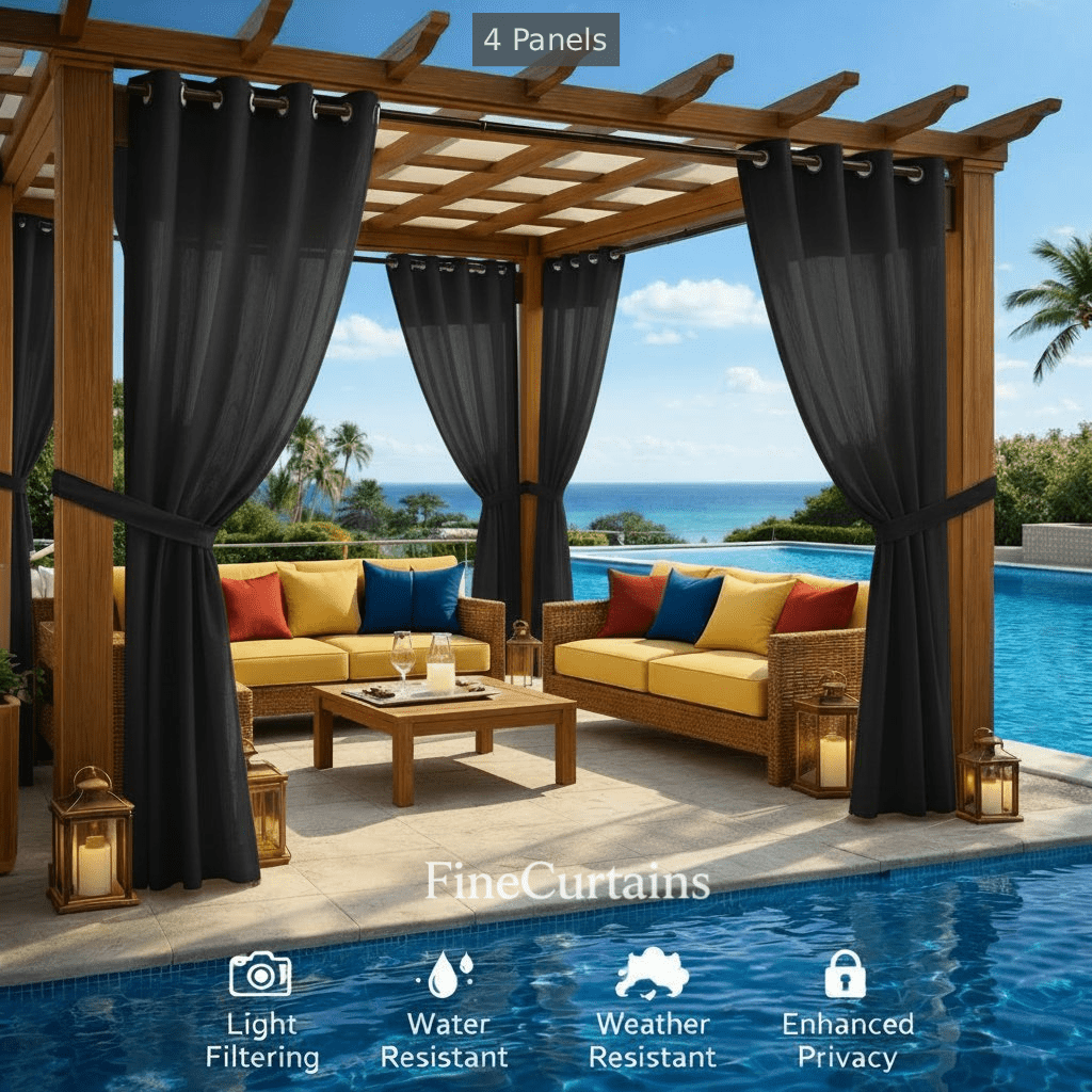 sheer outdoor curtains sold on Temu United States