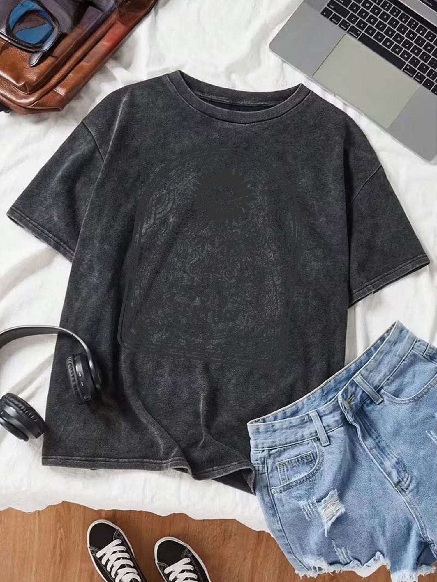 acid wash t shirt sold on Temu United States