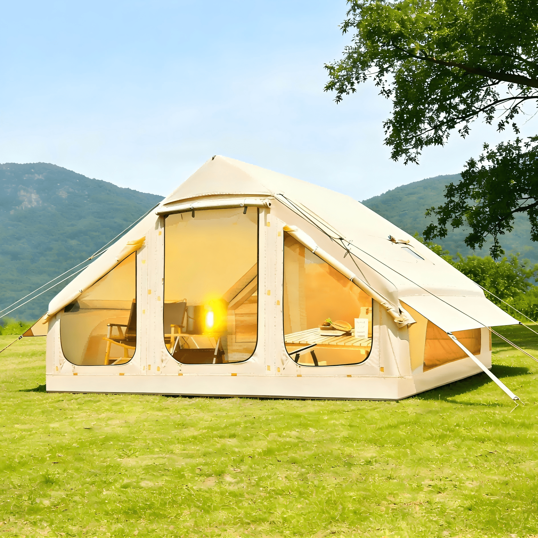inflatable tent sold on Temu United States