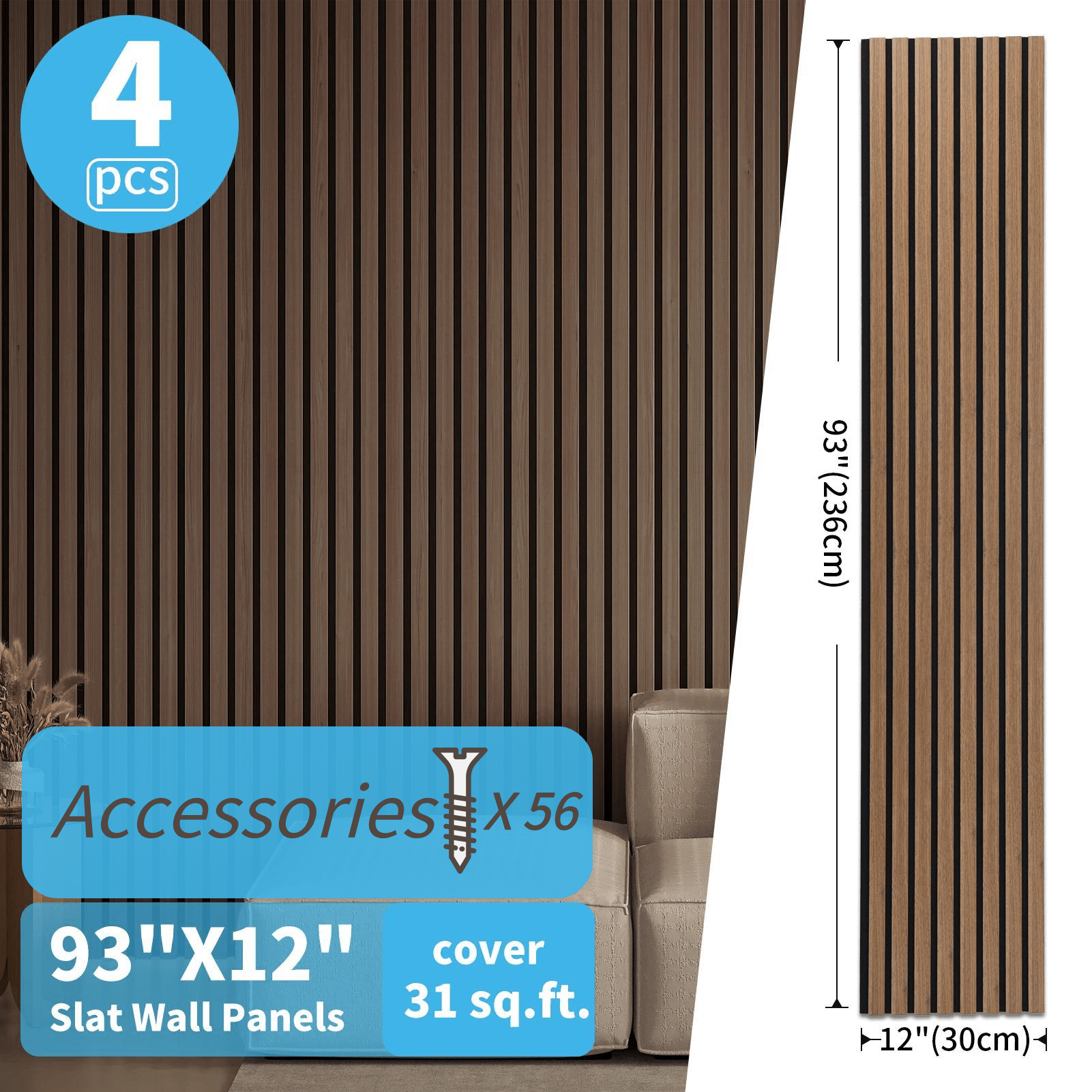 wood slat wall panel sold on Temu United States