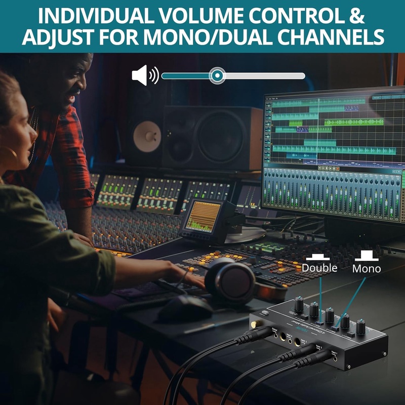 6 channel stereo mixer sold on Temu United States