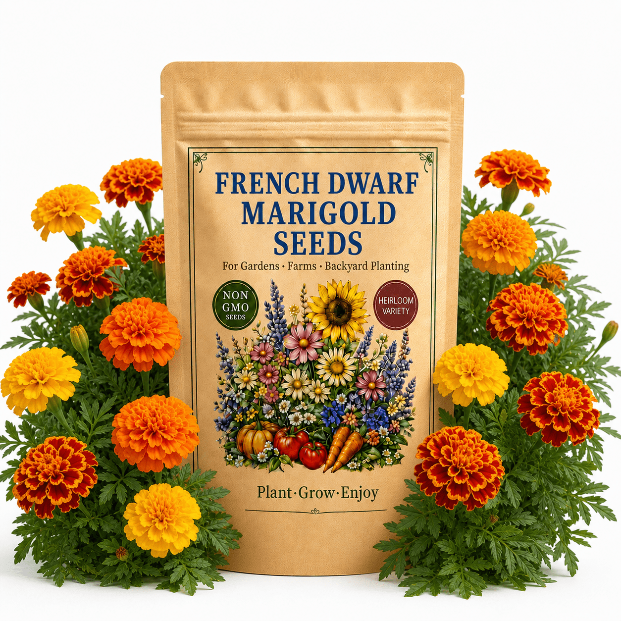 flower and vegetable seeds sold on Temu United States