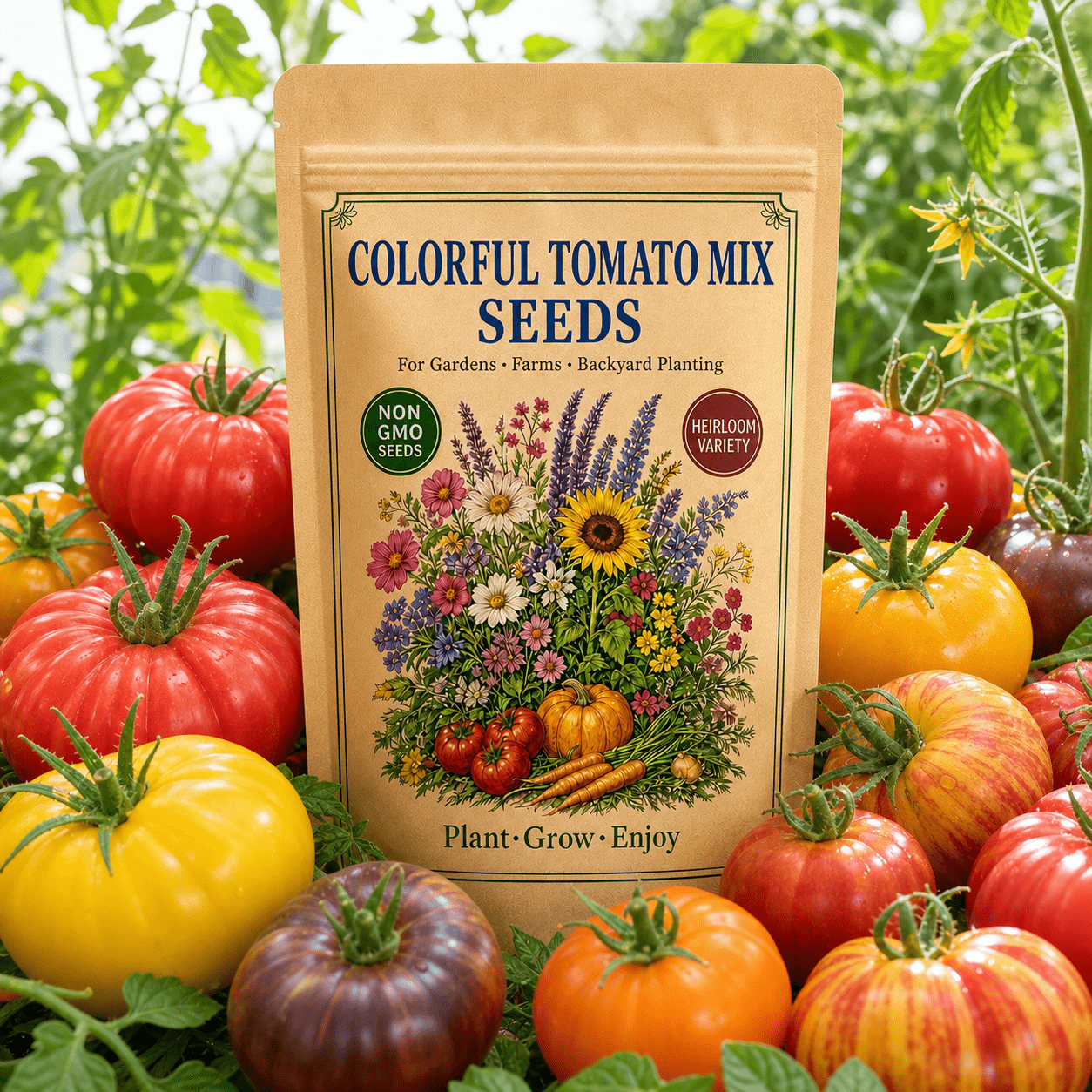 flower and vegetable seeds sold on Temu United States