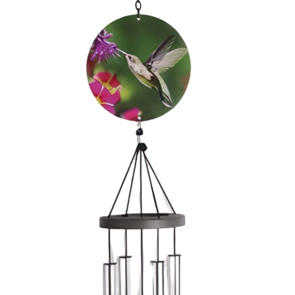 Long Hummingbird Silhouette Scene Wind Chime Statue - Temu