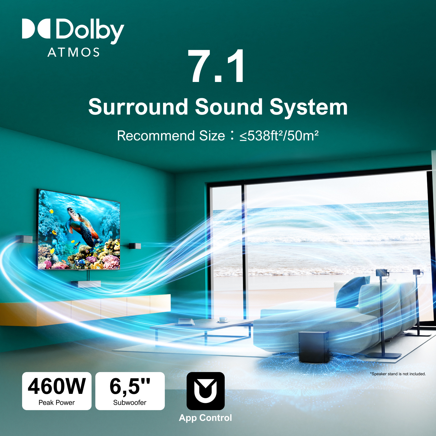 tv surround sound system sold on Temu Canada