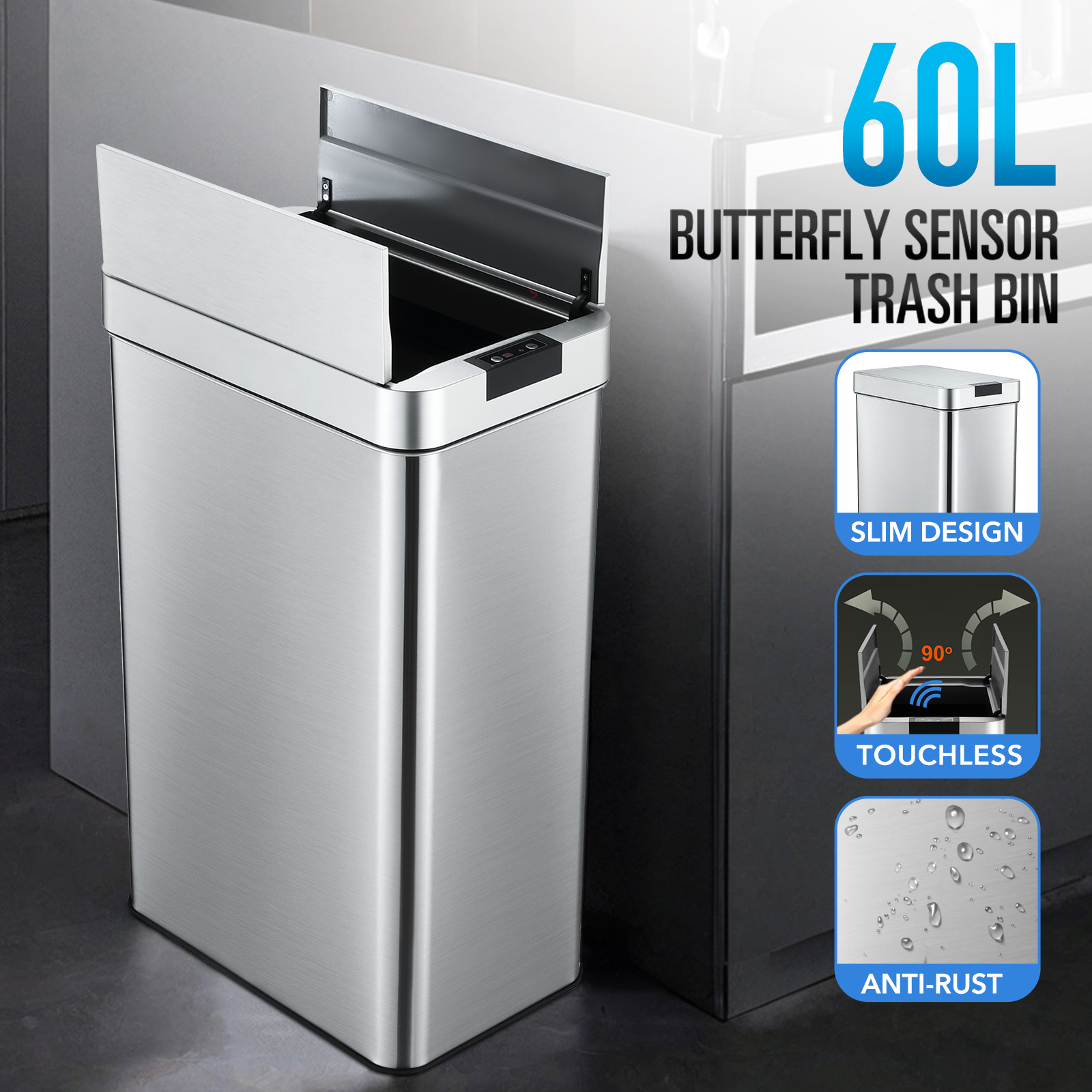 kitchen rubbish bins sold on Temu Australia