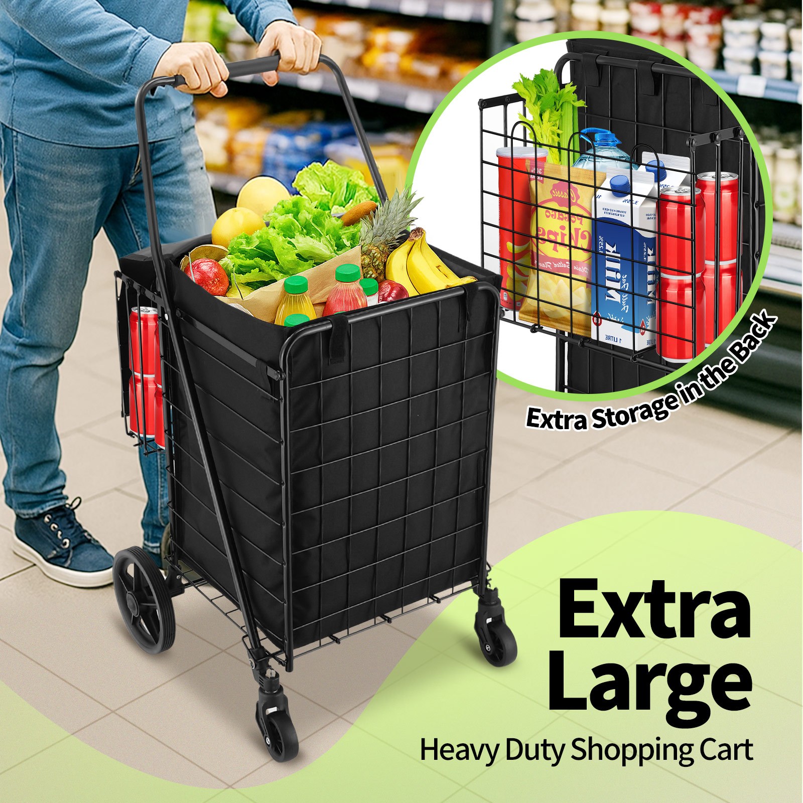 foldable trolleys sold on Temu Australia