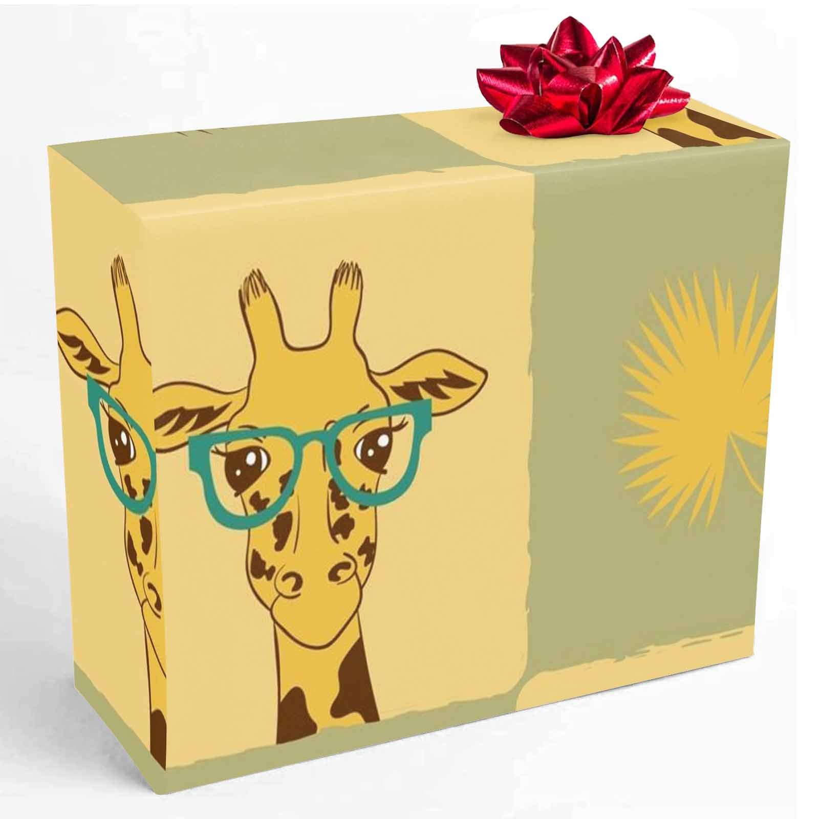 Tropical Giraffe Wrapping Paper Palm Leaf Design - Temu