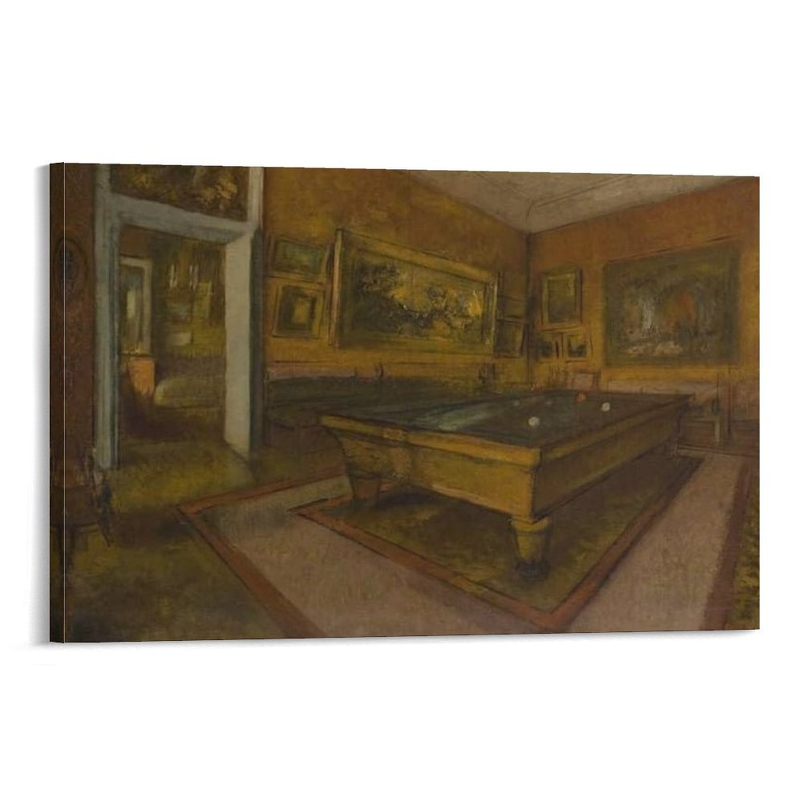 Edgar inspired Billiard Pool Table Canvas Art Pine - Temu