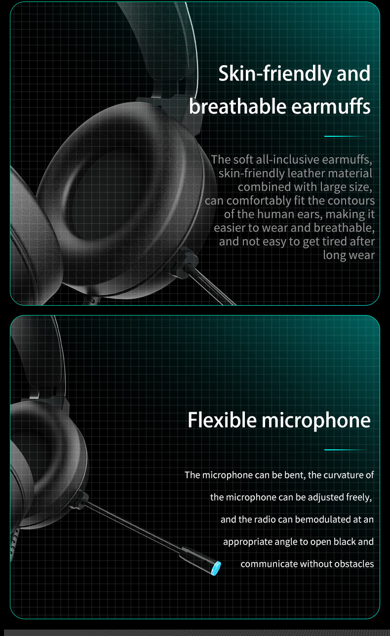 S603 Game Headphones 50mm Speaker Gaming Headsets Bass - Temu