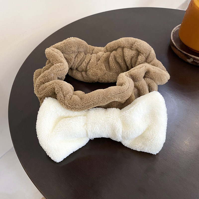 Plush Womens Girls Bow Headband Boho Headband Adjustable Elastic ...