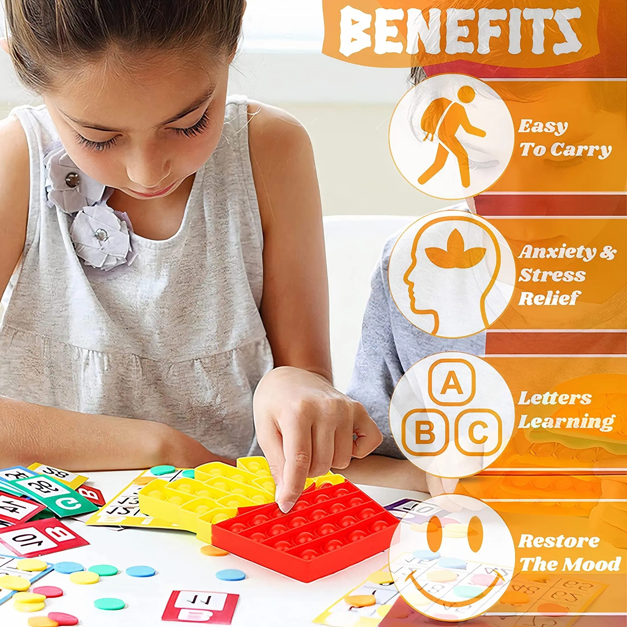 Push Pop Bubble Popping Sensory Toy, French Fry Pop Fidget Toy - Temu