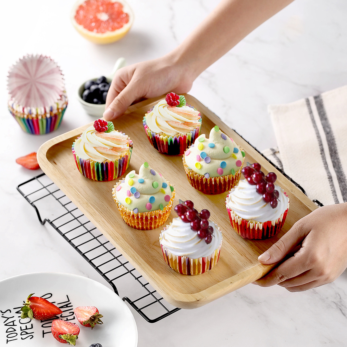 100 Piezas Cara Sonriente 4 En 1 Juego Tazas Pastel - Temu Mexico