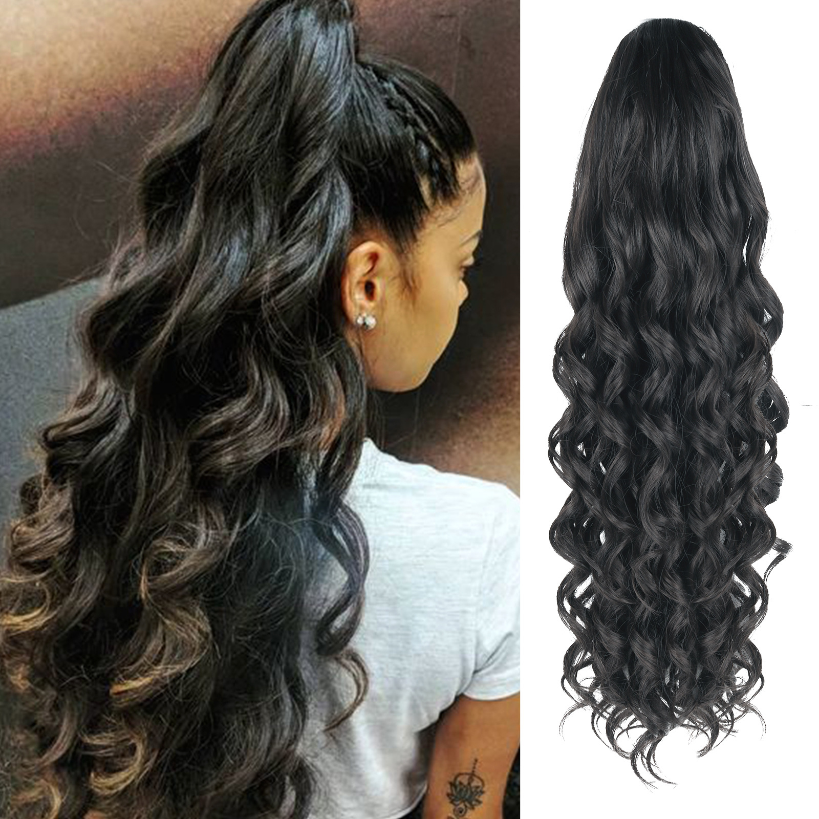 Women Synthetic Blonde Ponytail Extension Hair Ponytail Clip In ...