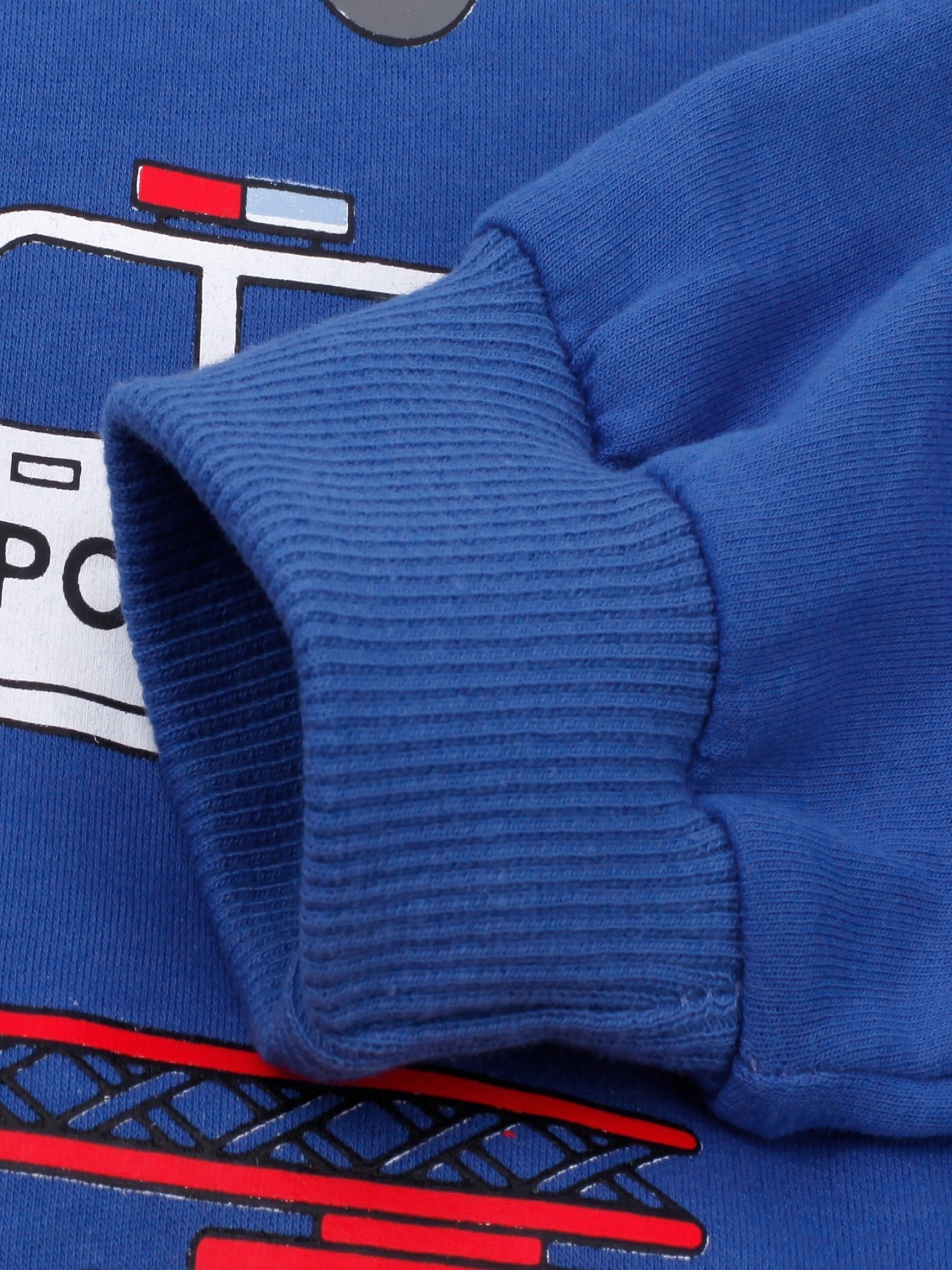 Boys Ambulance Fire Truck Police Car Round Neck Long Sleeve - Temu