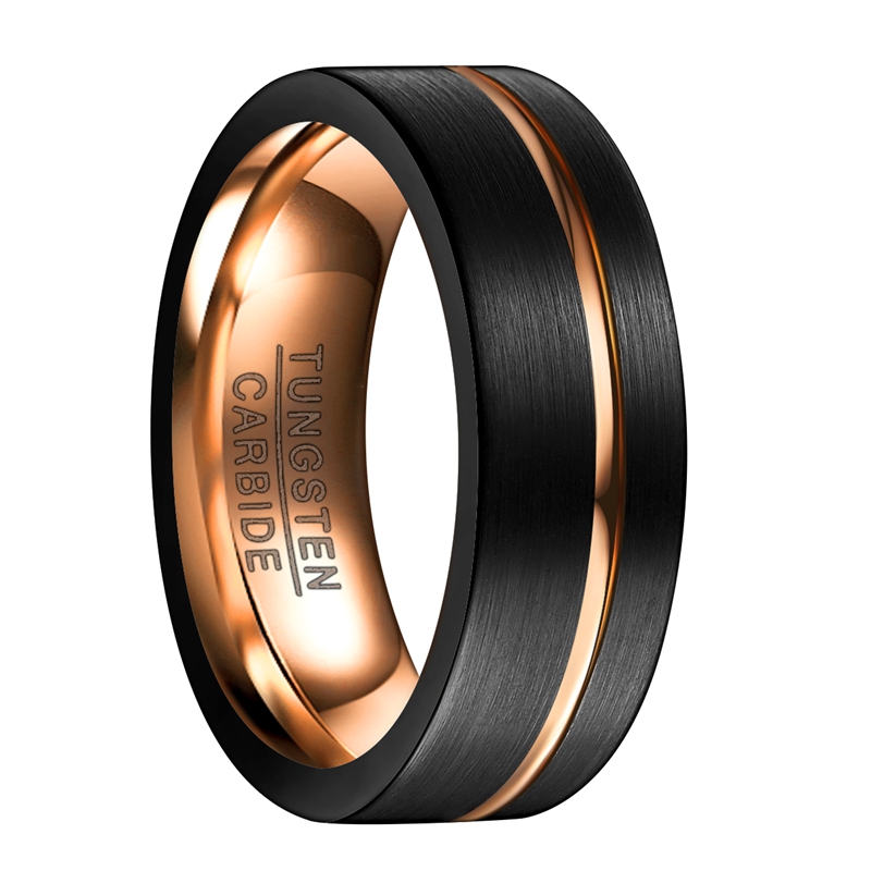 Width Plated Black Rose Men's Tungsten Ring - Temu United Kingdom