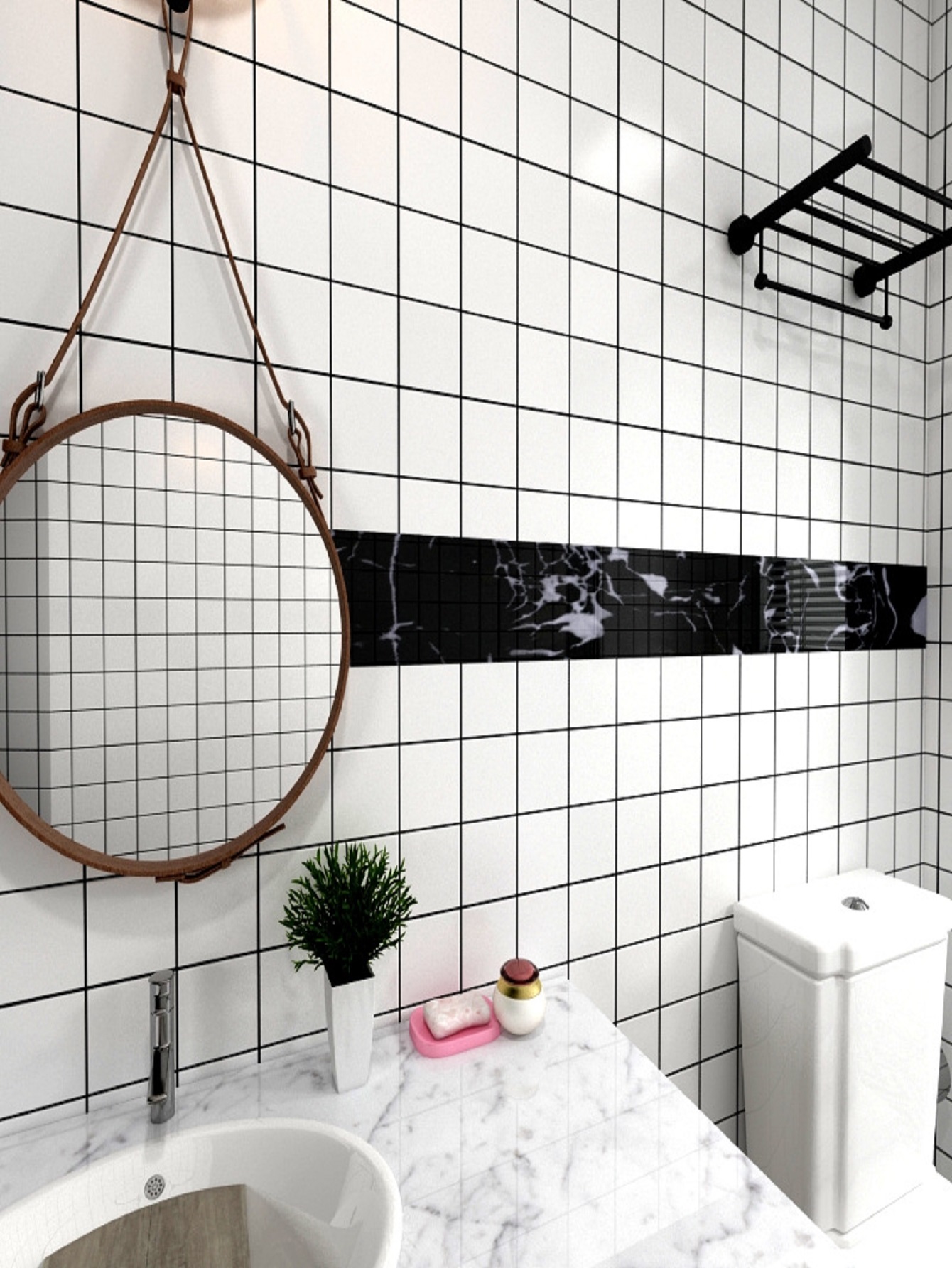 Wallpaper Border Self-adhesive Border Wall Decor Sticker For Living ...