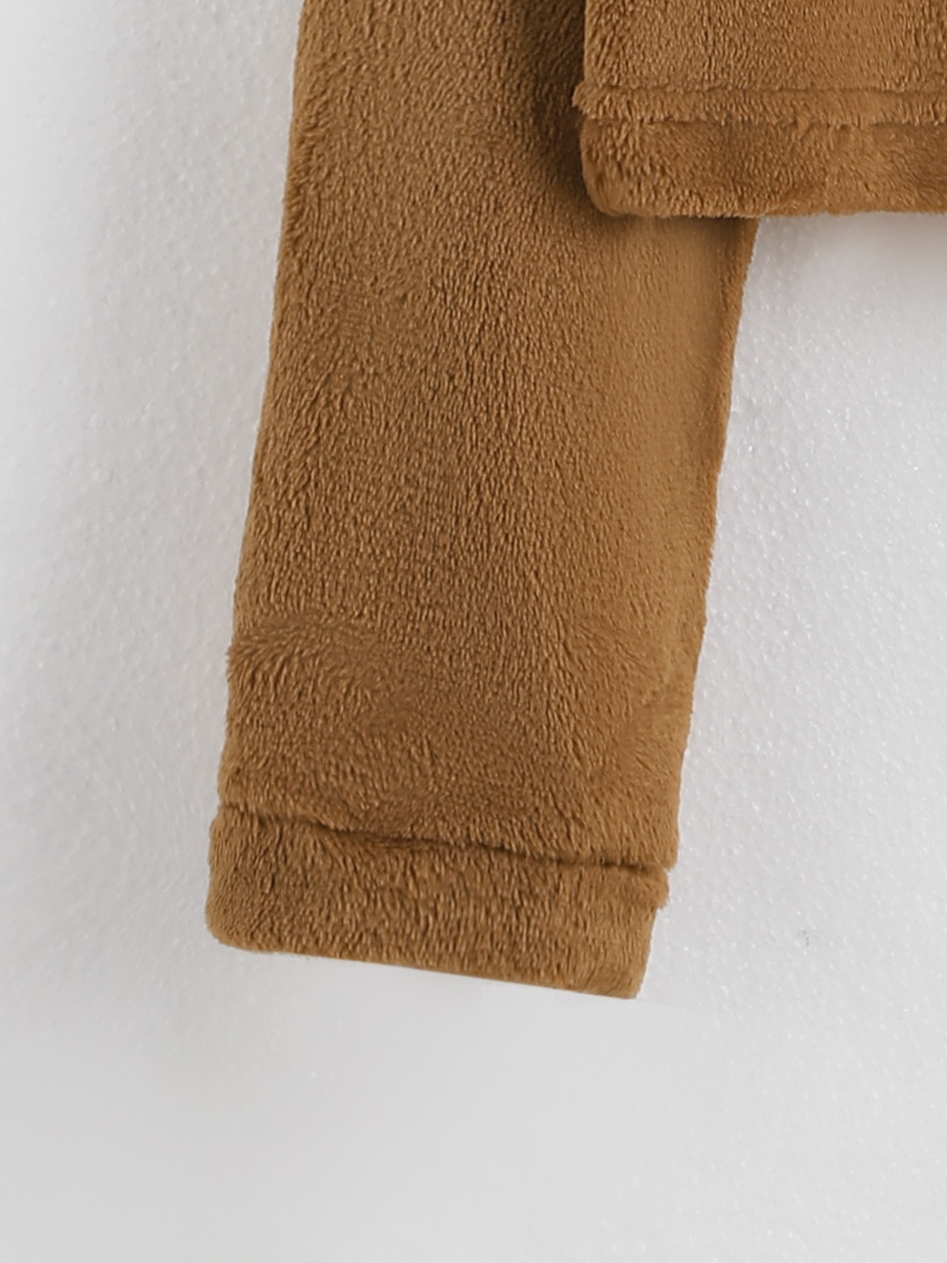 Girls Plush Cropped Jacket Kids Solid High Neck Flannel Casual Fleece ...