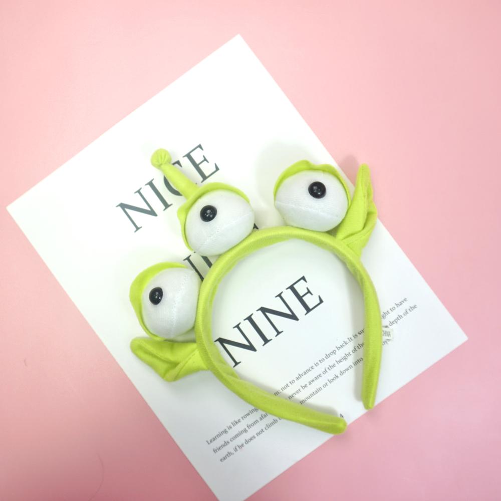 1pc Three Eyed Alien Monster Headband Plush Cute Headwear - Clothing ...