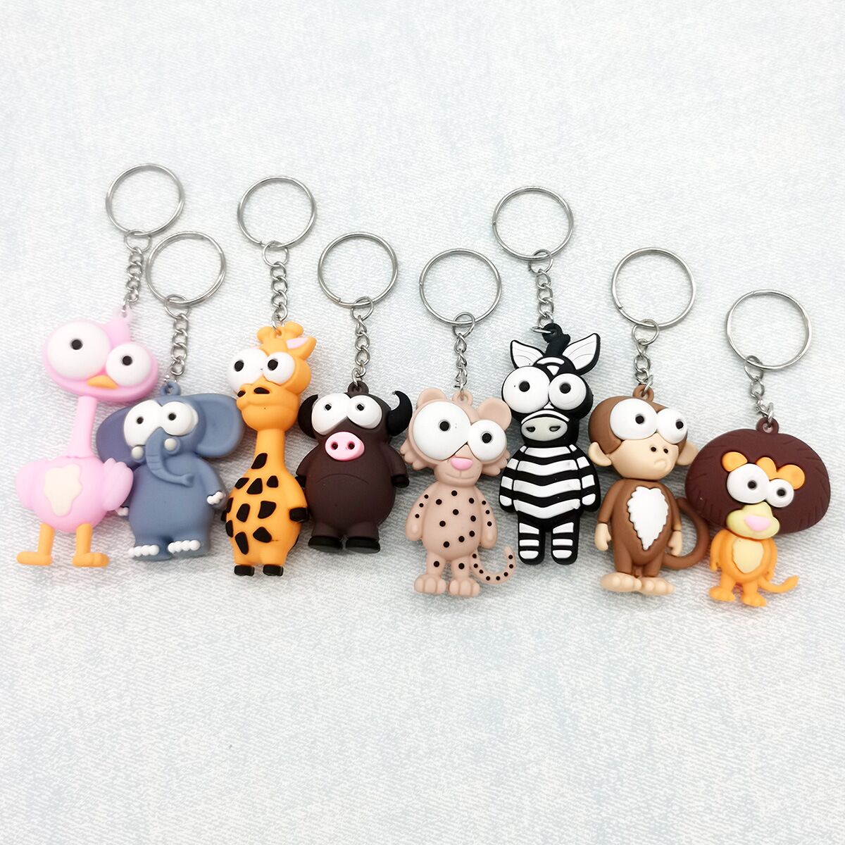 1pc 漫画大きな目動物キーチェーン動物ペンダント Pvc - Jewelry & Accessories - Temu Japan