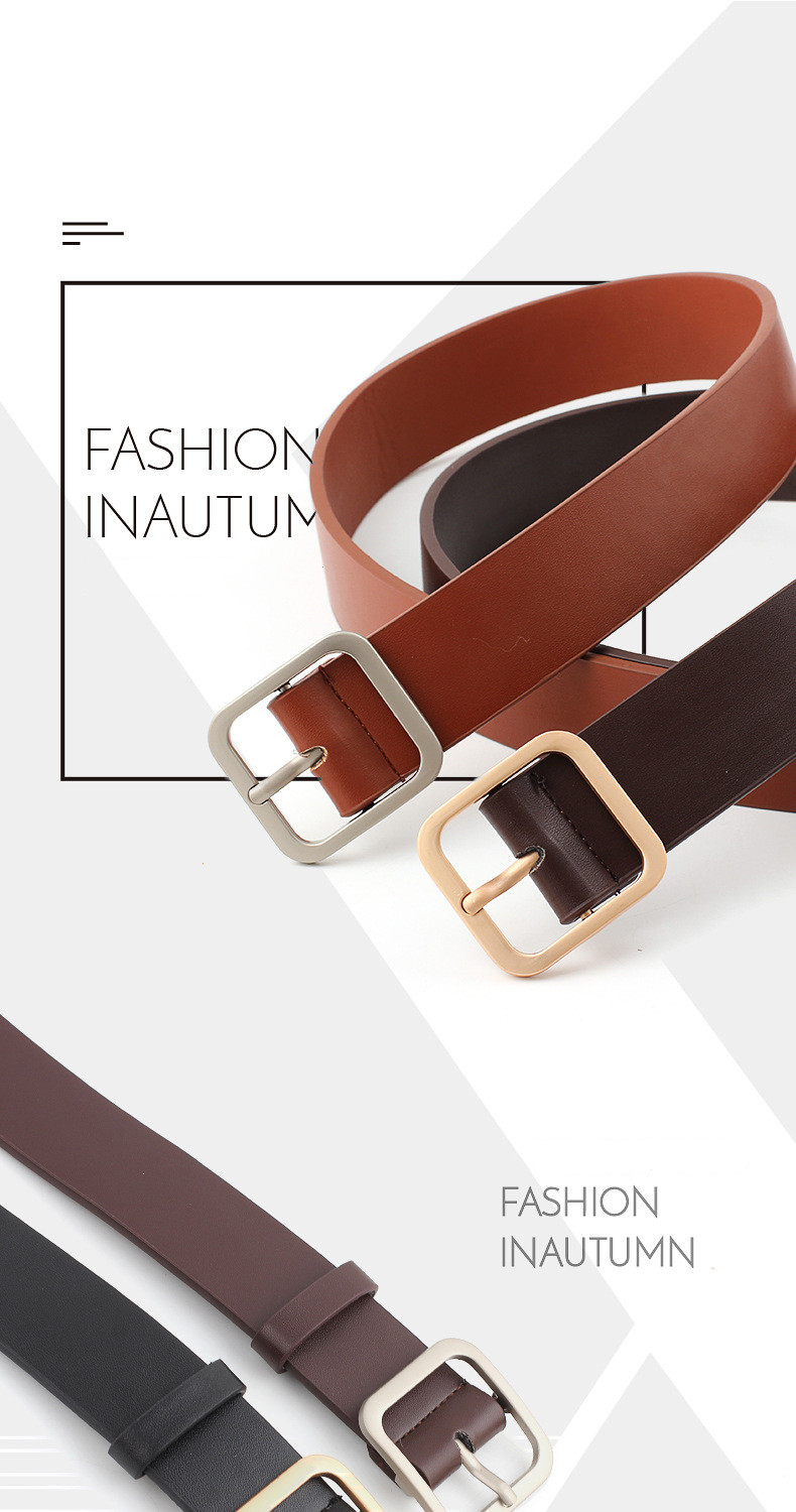 Fashion Pu Leather Belt Women Pin Buckle Belts High - Temu Kuwait