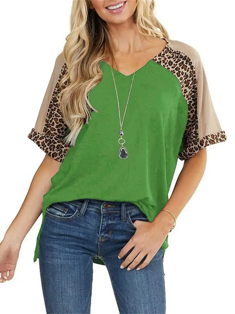 Womens T Shirt Summer Short Sleeve V Neck Casual Loose Temu United
