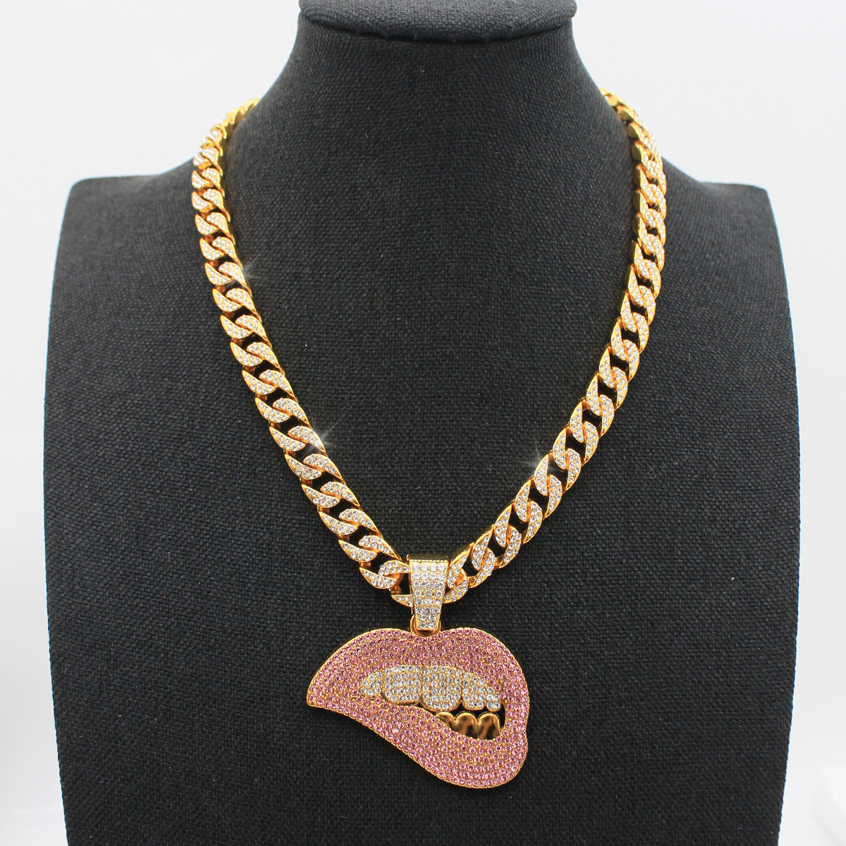 Sexy Hot Lip Biting Lip Pendant Ladies Hip Hop Cuban - Temu