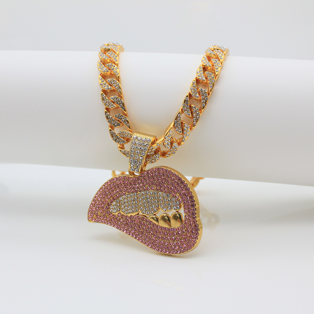 Sexy Hot Lip Biting Lip Pendant Ladies Hip Hop Cuban - Temu