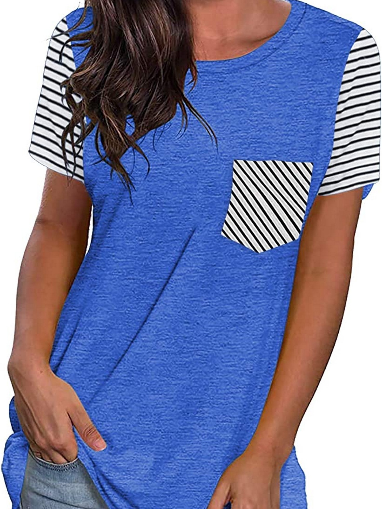 Women's T shirt Casual Crew Neck Short Sleeve Loose Fashion - Temu ...