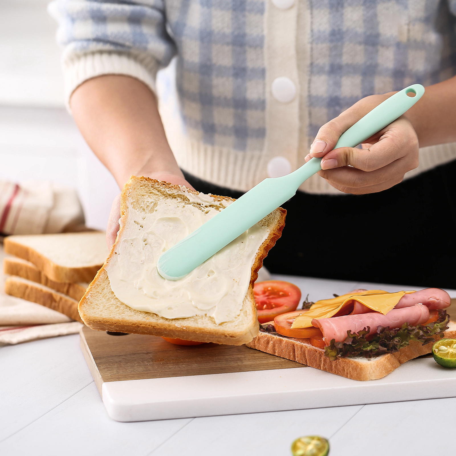 Kitchen Baking Tools Cake Cream Icing Silicone Spatula - Temu