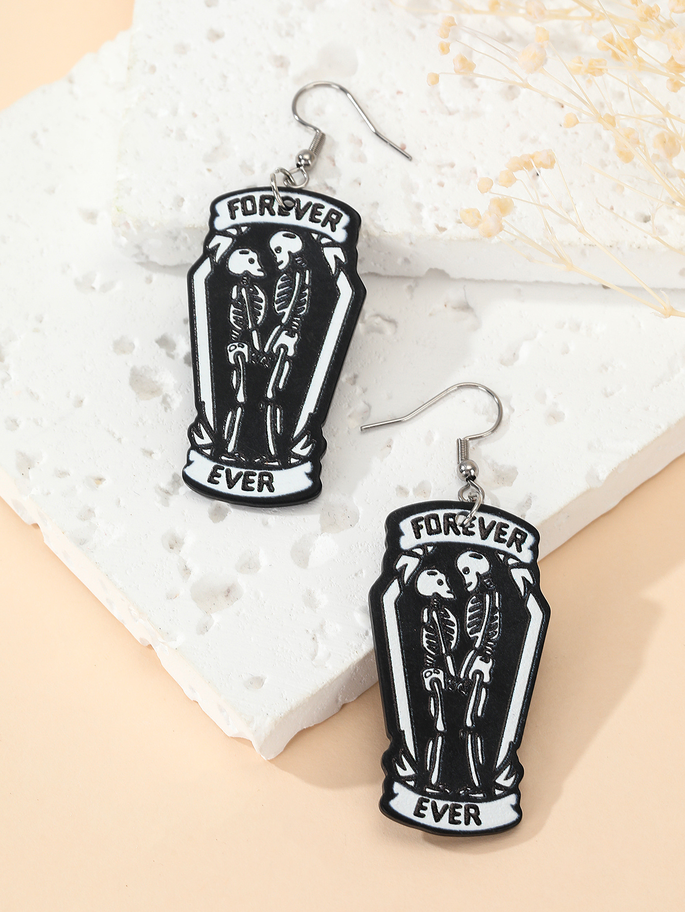 Skeleton Dark Dangle Earrings Halloween's - Temu Australia
