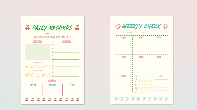 Creative Cherry Doughnuts Planner Diary Spiral - Temu Netherlands