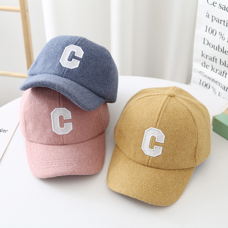 Boys Casual Fleece Thermal Cap "c" Embroidery Adjustable - Temu New Zealand