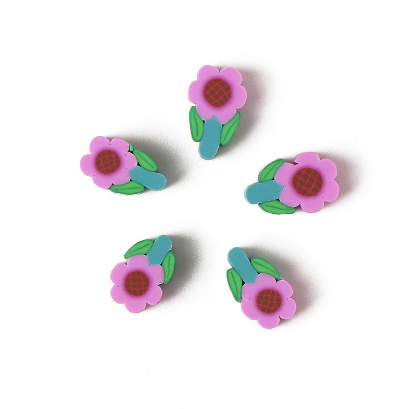 purple sunflower soft pottery beads loose beads handmade diy - Temu ...