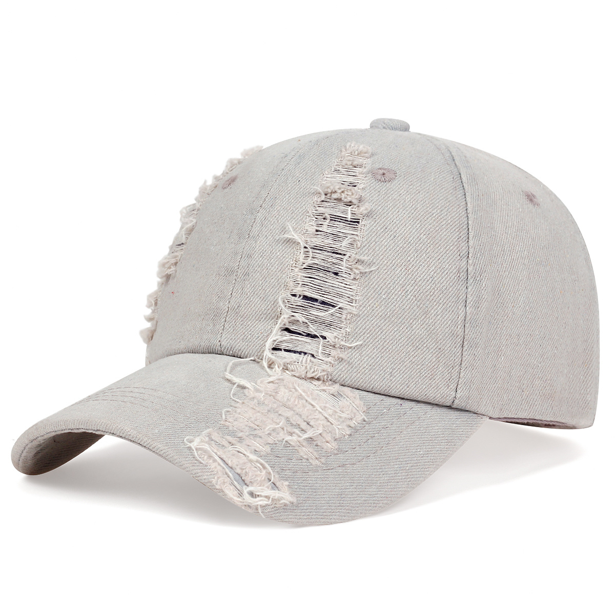 ripped denim baseball cap - jewelry & accessories - temu {region_name}