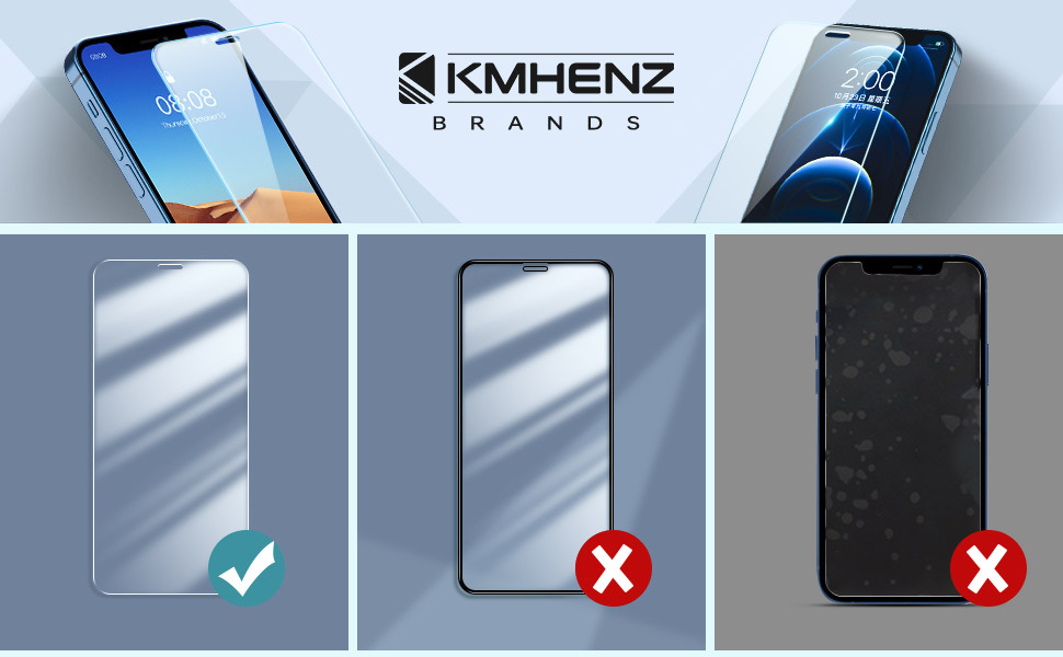 3pcs Tempered Glass Screen Protector For Iphone 12 12 Pro Ultra Hd 9h ...