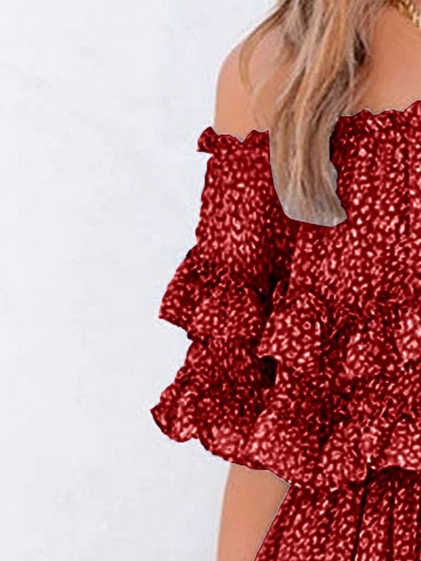 Sexy Flowy Shoulder Dress Ruffle Smocked Casual Square Neck - Temu Australia